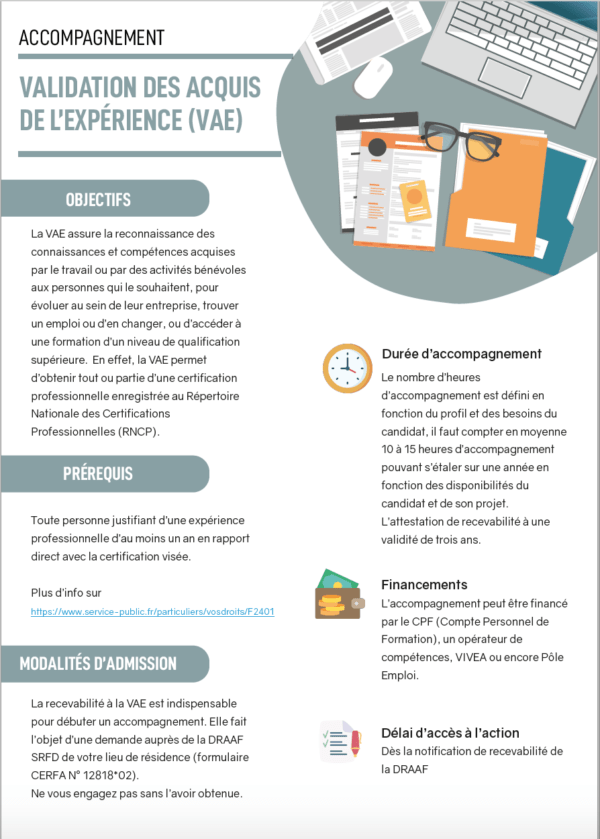 Accompagnement Validation des Acquis de l’Expérience (VAE)