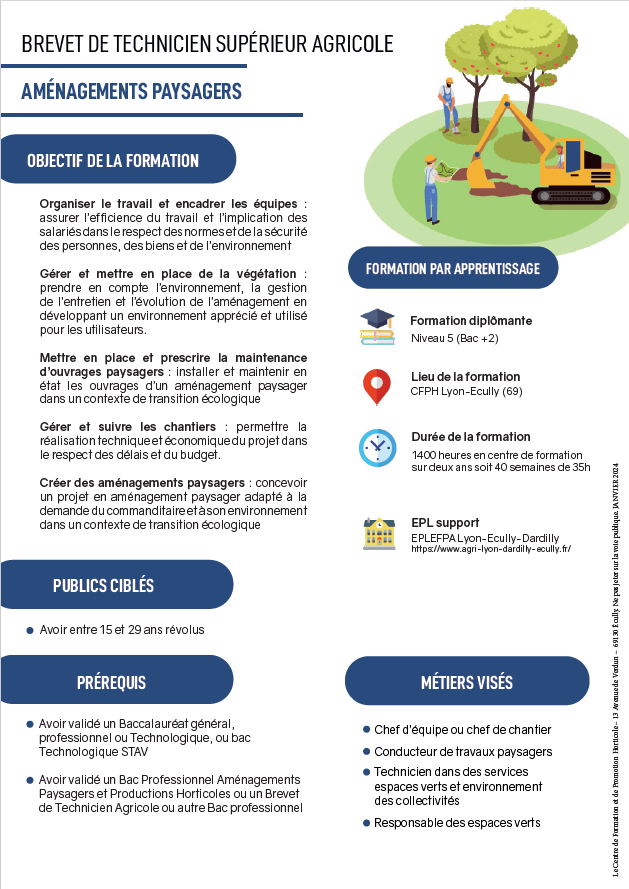 BTSA Aménagements Paysagers (en apprentissage)